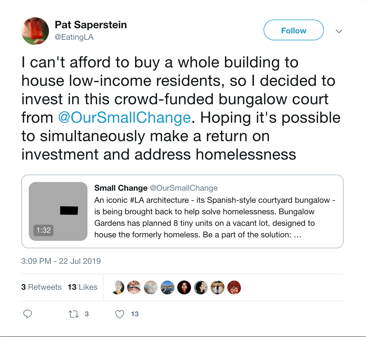 Pat Saperstein on Twitter - Small Change
